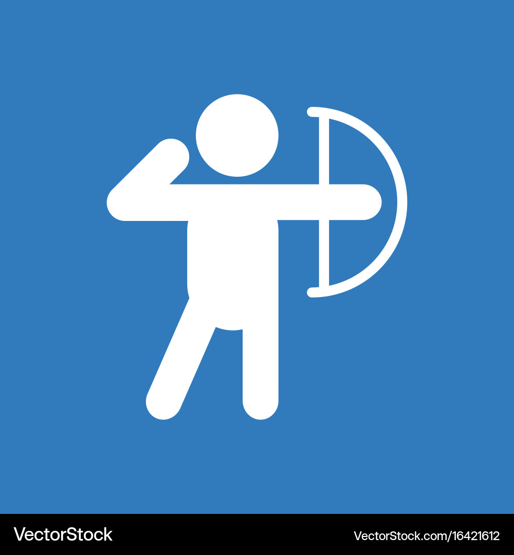 Olympic games archery player athlete icon Vector Image