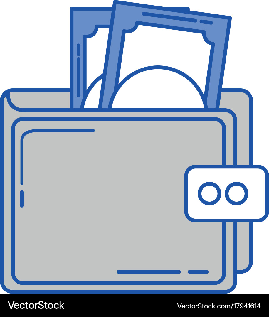 Wallet money isolated icon Royalty Free Vector Image