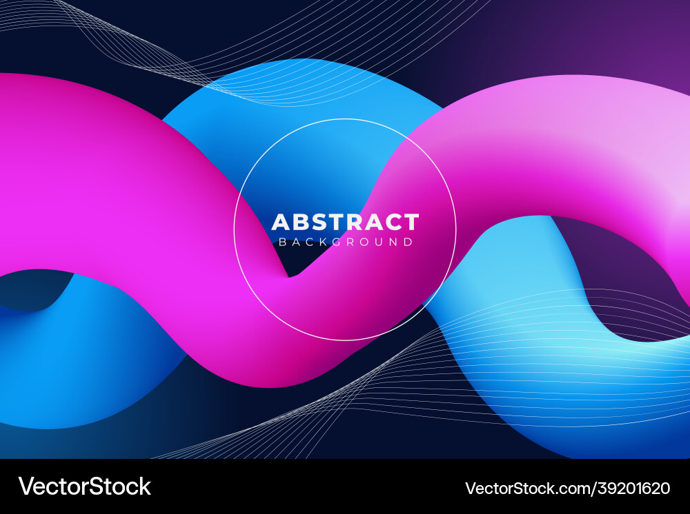 Abstract fluid background dynamic wavy shape blue Vector Image
