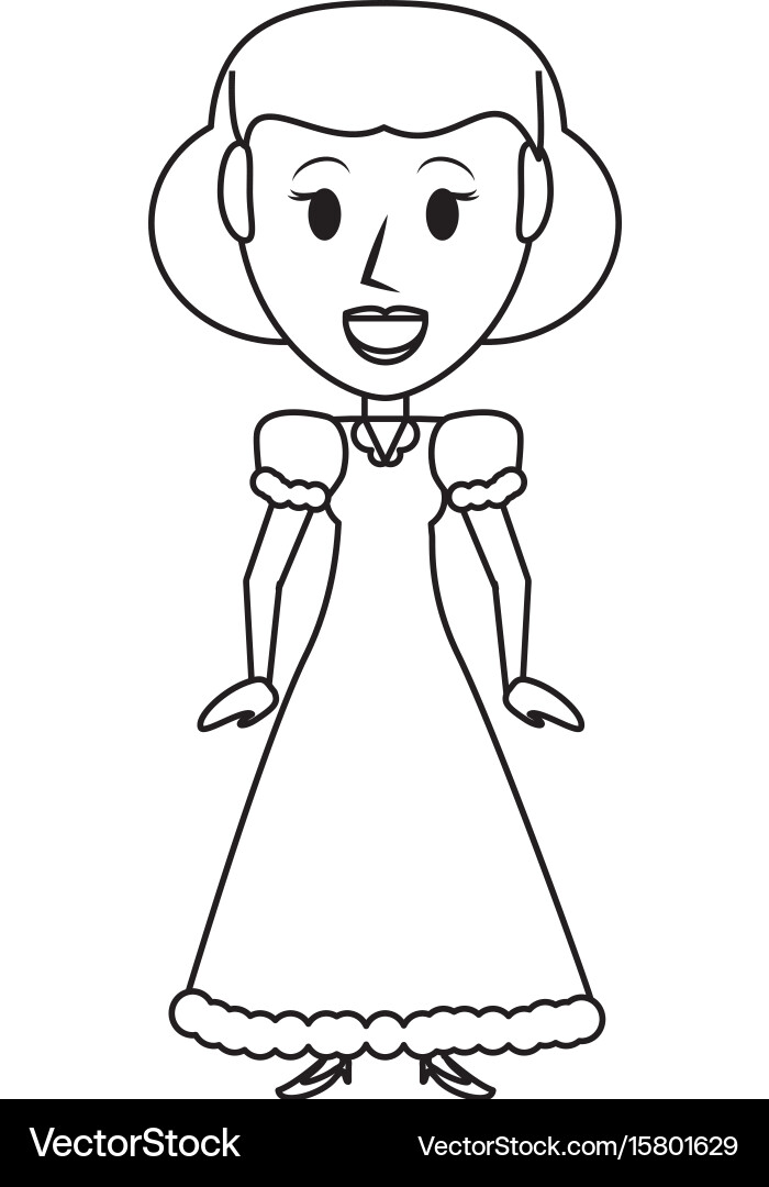 Retro woman cartoon Royalty Free Vector Image - VectorStock