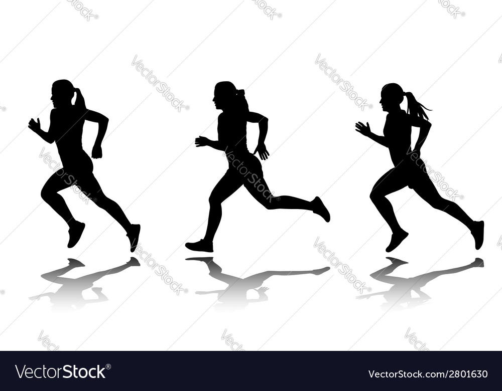 Female runner Royalty Free Vector Image - VectorStock