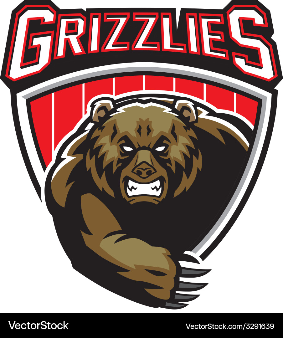 Grizzly bear mascot Royalty Free Vector Image - VectorStock