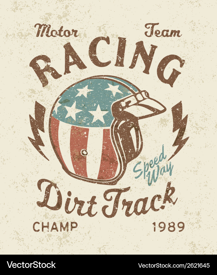 Dirt track racing Royalty Free Vector Image - VectorStock