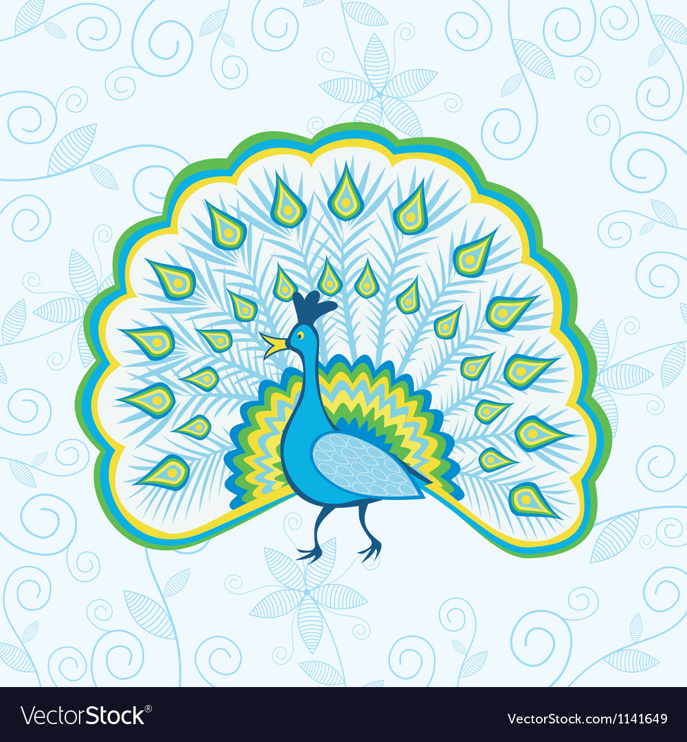 Peacock pattern background Royalty Free Vector Image