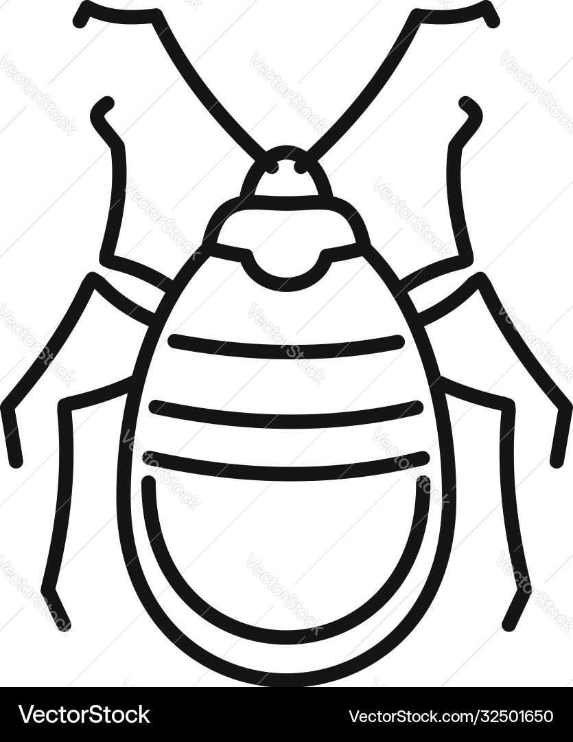 Bug insect icon outline style Royalty Free Vector Image