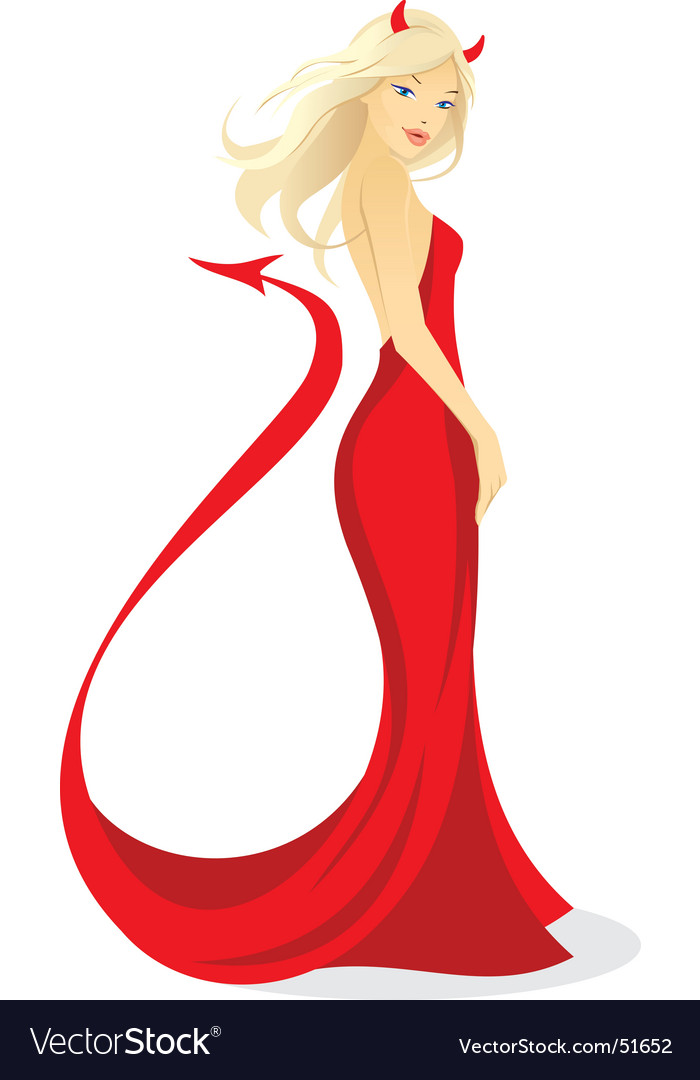 Devil girl Royalty Free Vector Image - VectorStock