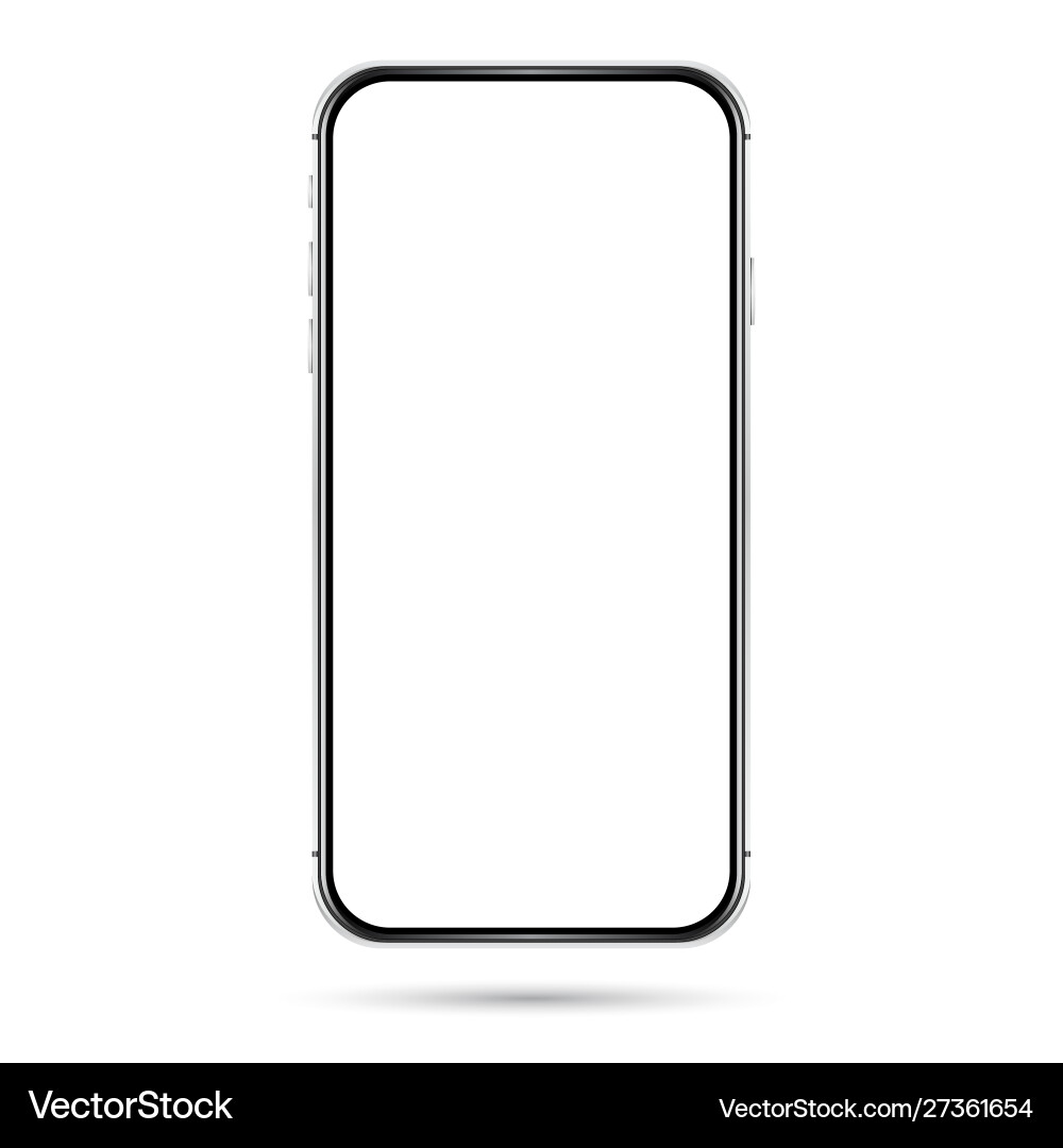 Phone silver empty dark Royalty Free Vector Image