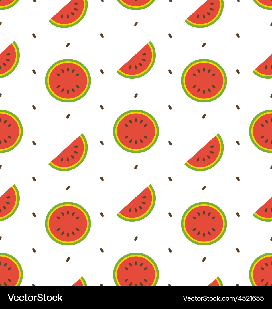 Seamless pattern with slices and seeds Royalty Free Vector