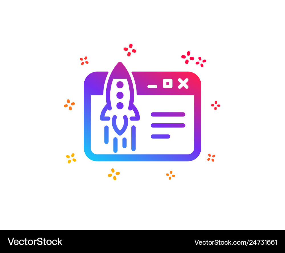 Start business icon launch crowdfunding project Vector Image