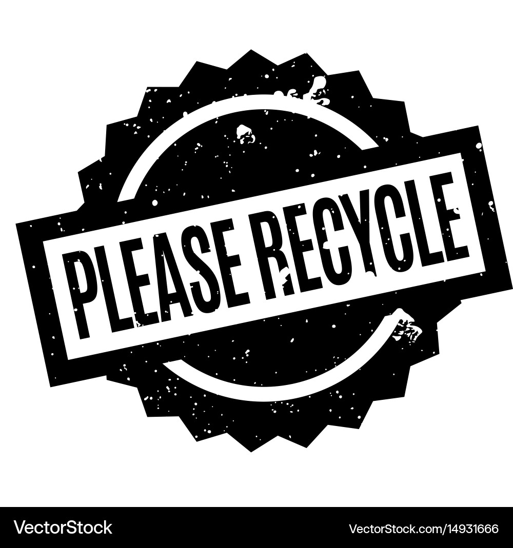 Please recycle rubber stamp Royalty Free Vector Image