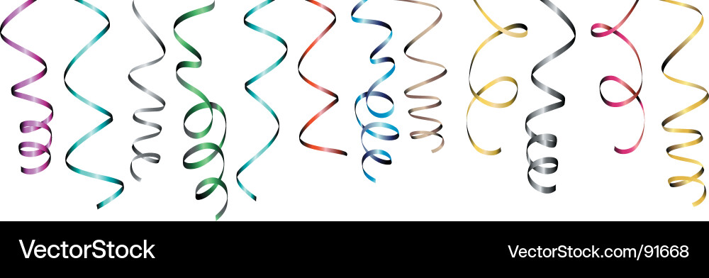 Curly ribbon Royalty Free Vector Image - VectorStock