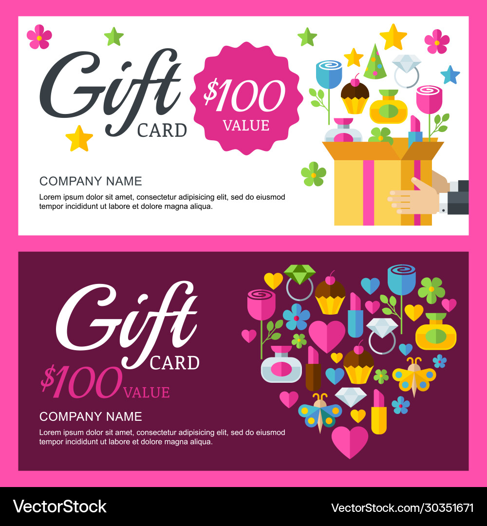Coupon or voucher background template box Vector Image