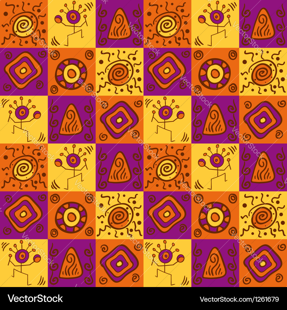 Ethnical african seamless geometric pattern Vector Image
