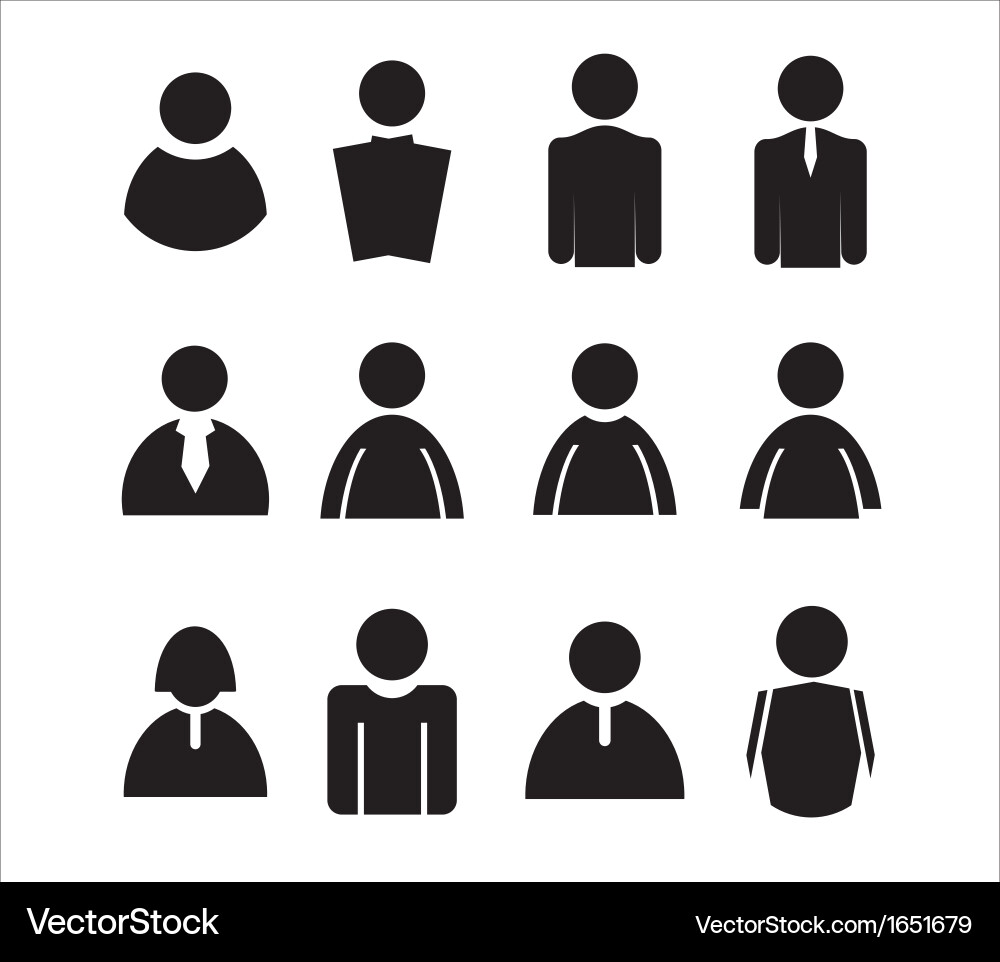 Human icons Royalty Free Vector Image - VectorStock
