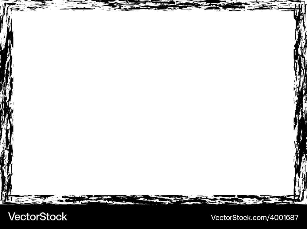 Grunge distressed rough frame or border Royalty Free Vector