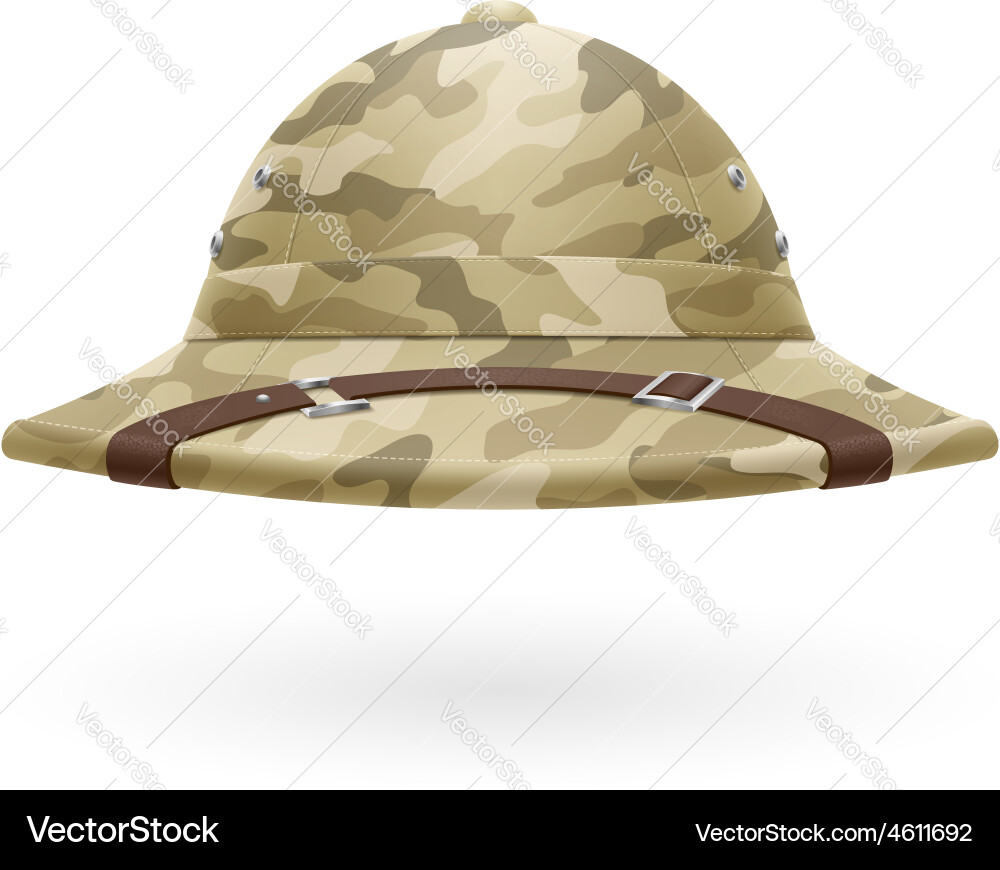 Pith helmet Royalty Free Vector Image - VectorStock