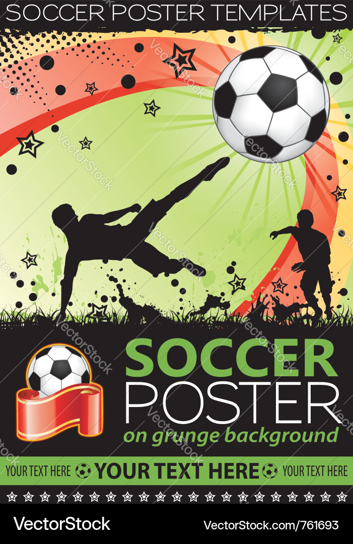 Soccer poster Royalty Free Vector Image - VectorStock