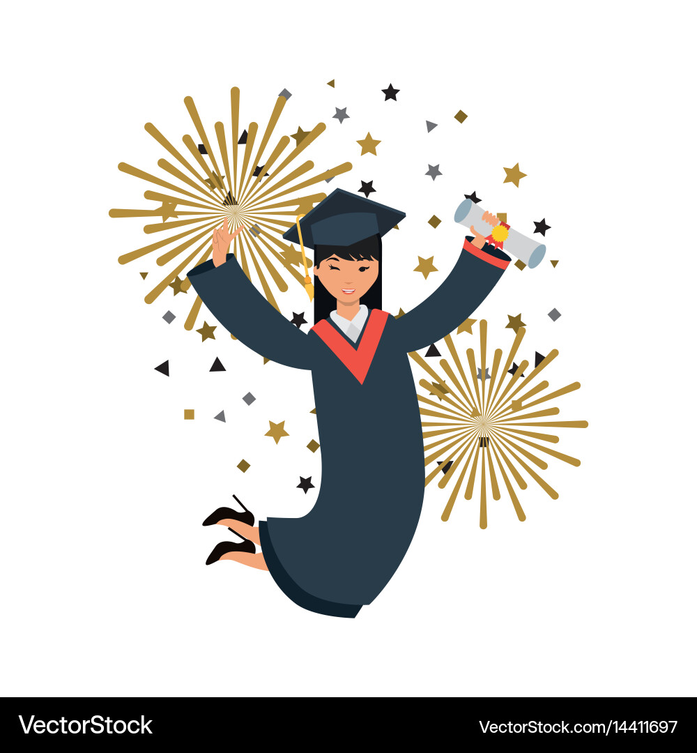 Academic graduation design Royalty Free Vector Image