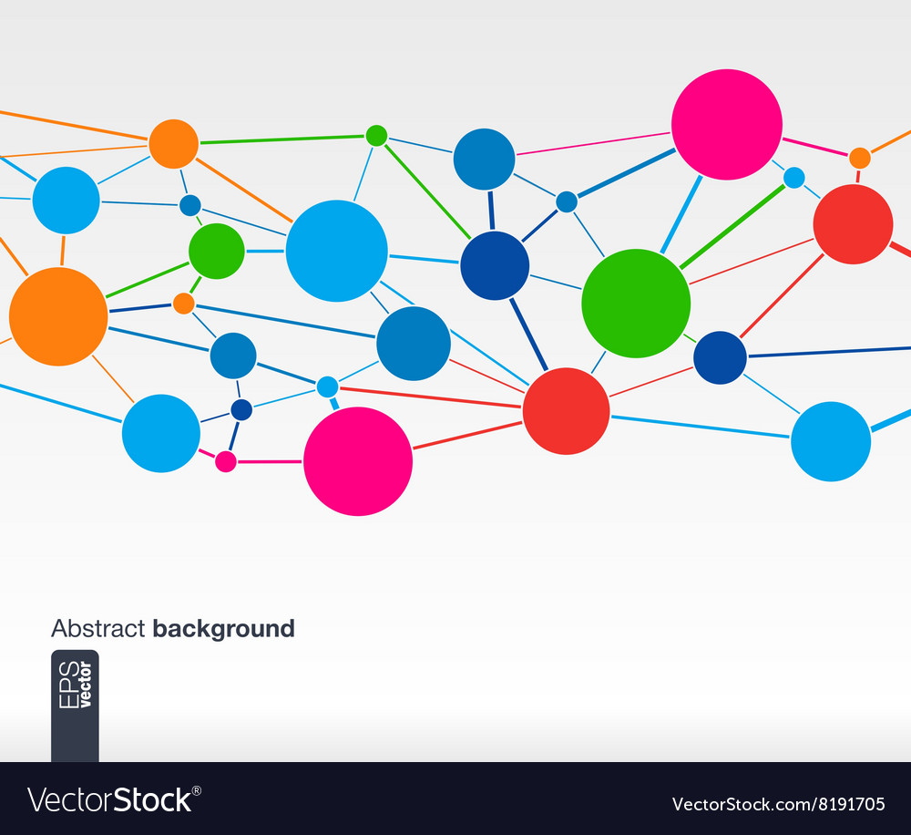 Abstract background whit lines and circles Vector Image