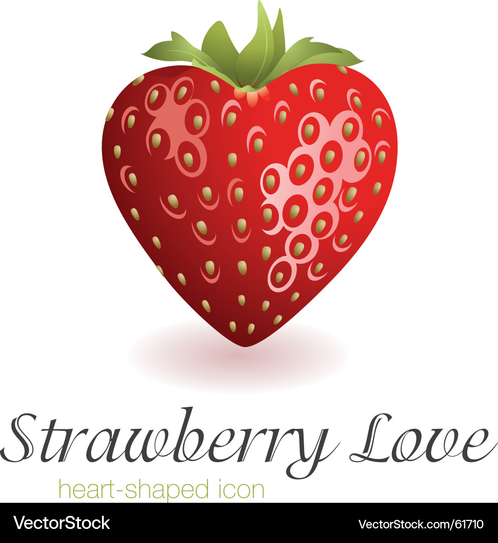 Strawberry love Royalty Free Vector Image - VectorStock