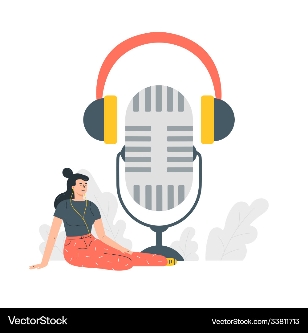 Podcast concept Royalty Free Vector Image - VectorStock