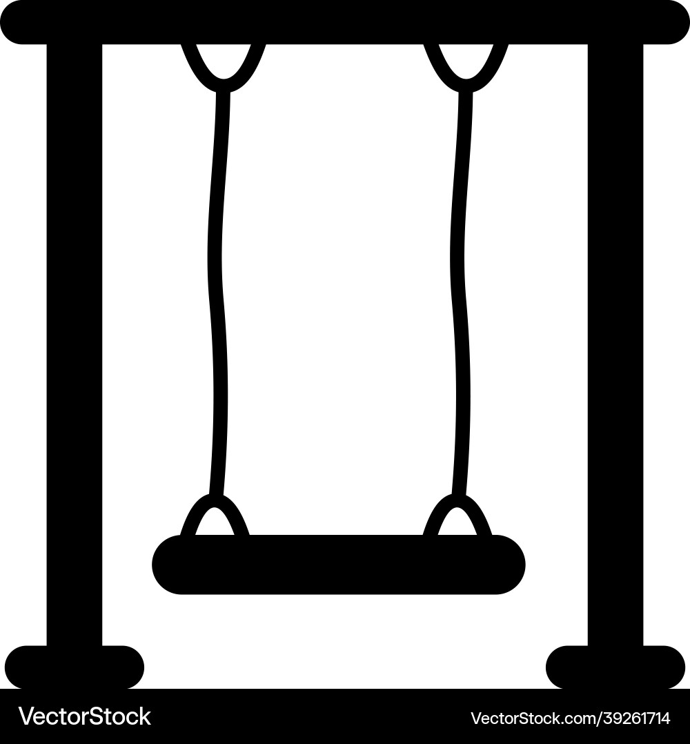 Park swing Royalty Free Vector Image - VectorStock