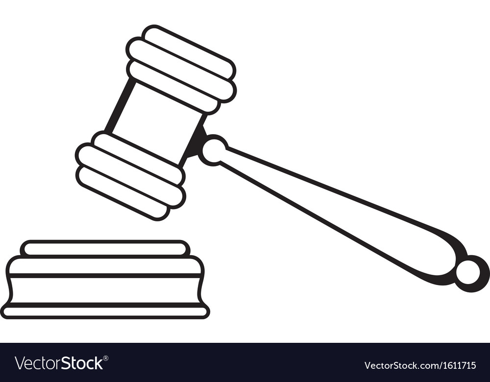 Judge gavel Royalty Free Vector Image - VectorStock Judge gavel Royalty Free Vector Image - VectorStock