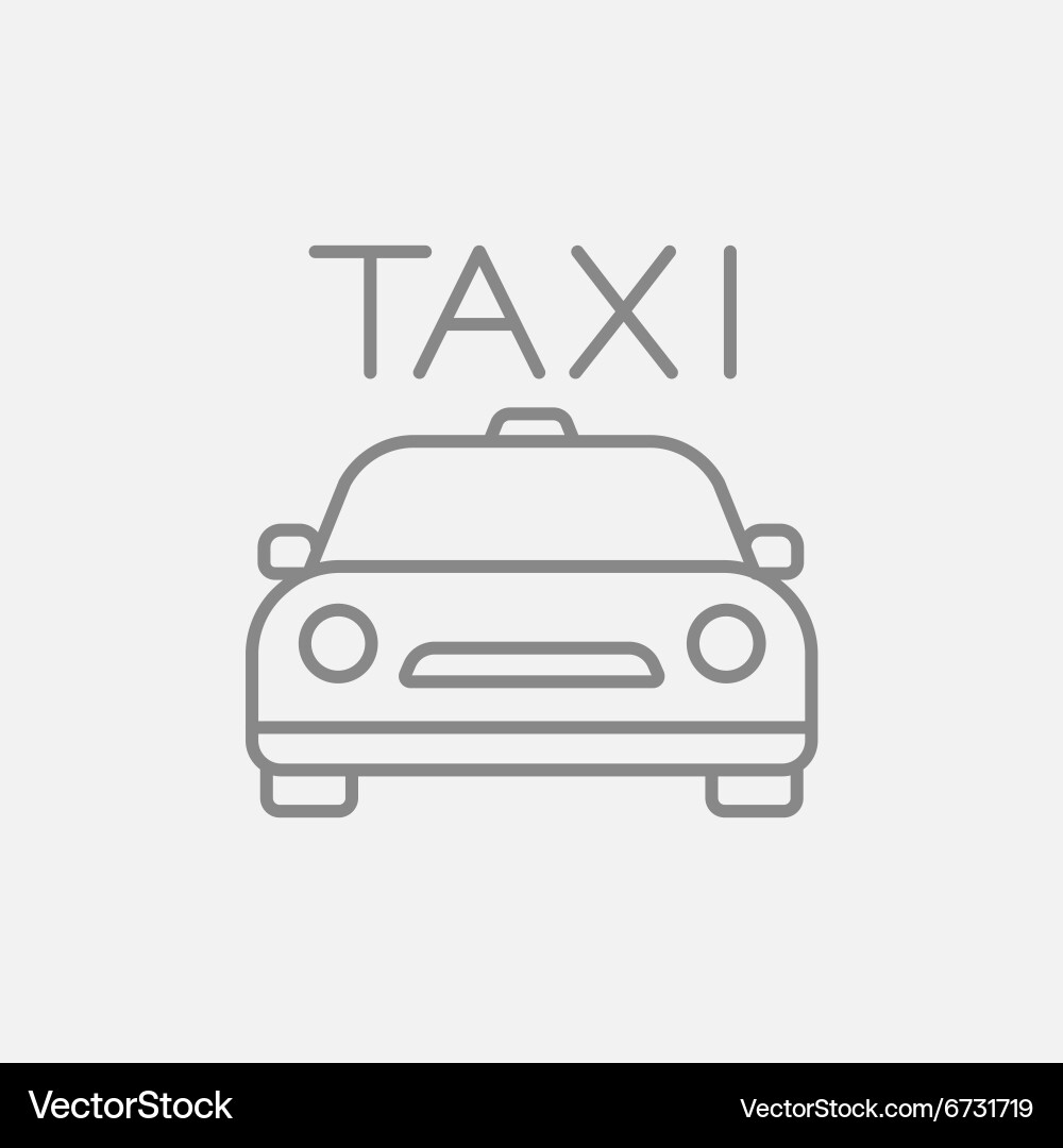 Taxi line icon Royalty Free Vector Image - VectorStock