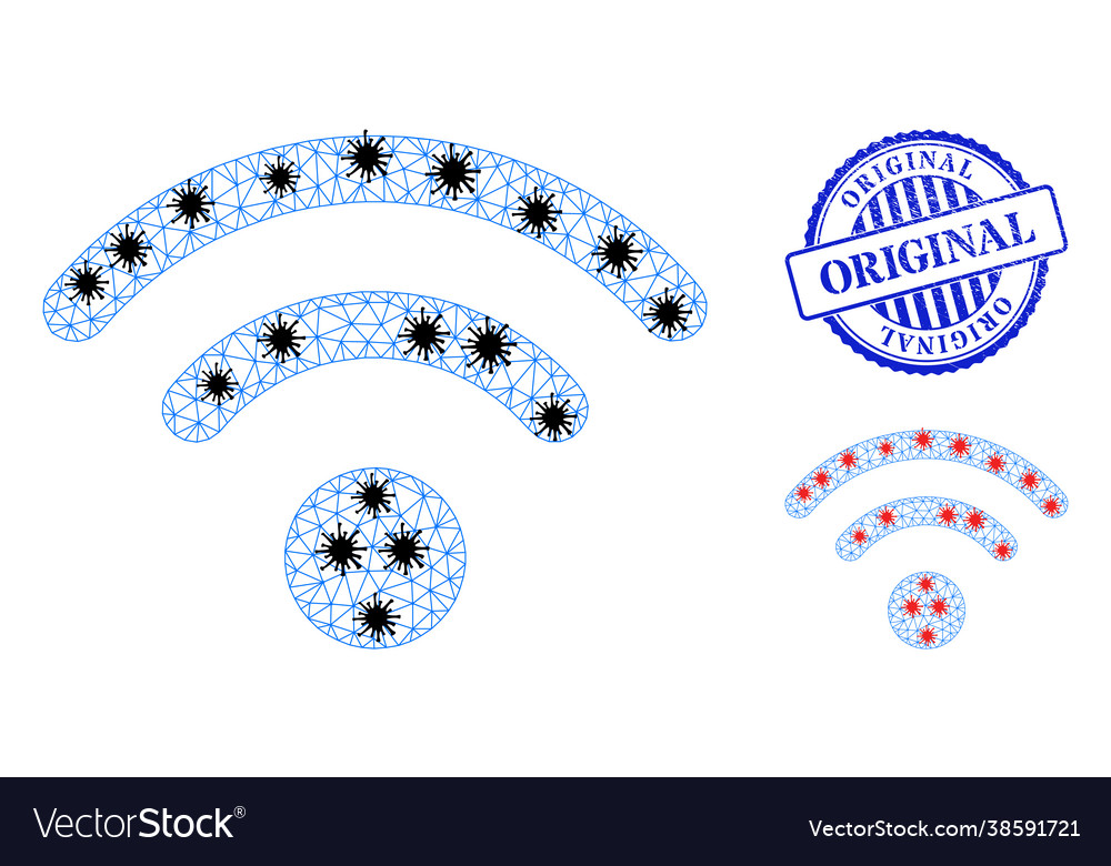 Triangulated mesh wi-fi source pictograms Vector Image Triangulated mesh wi-fi source pictograms Vector Image