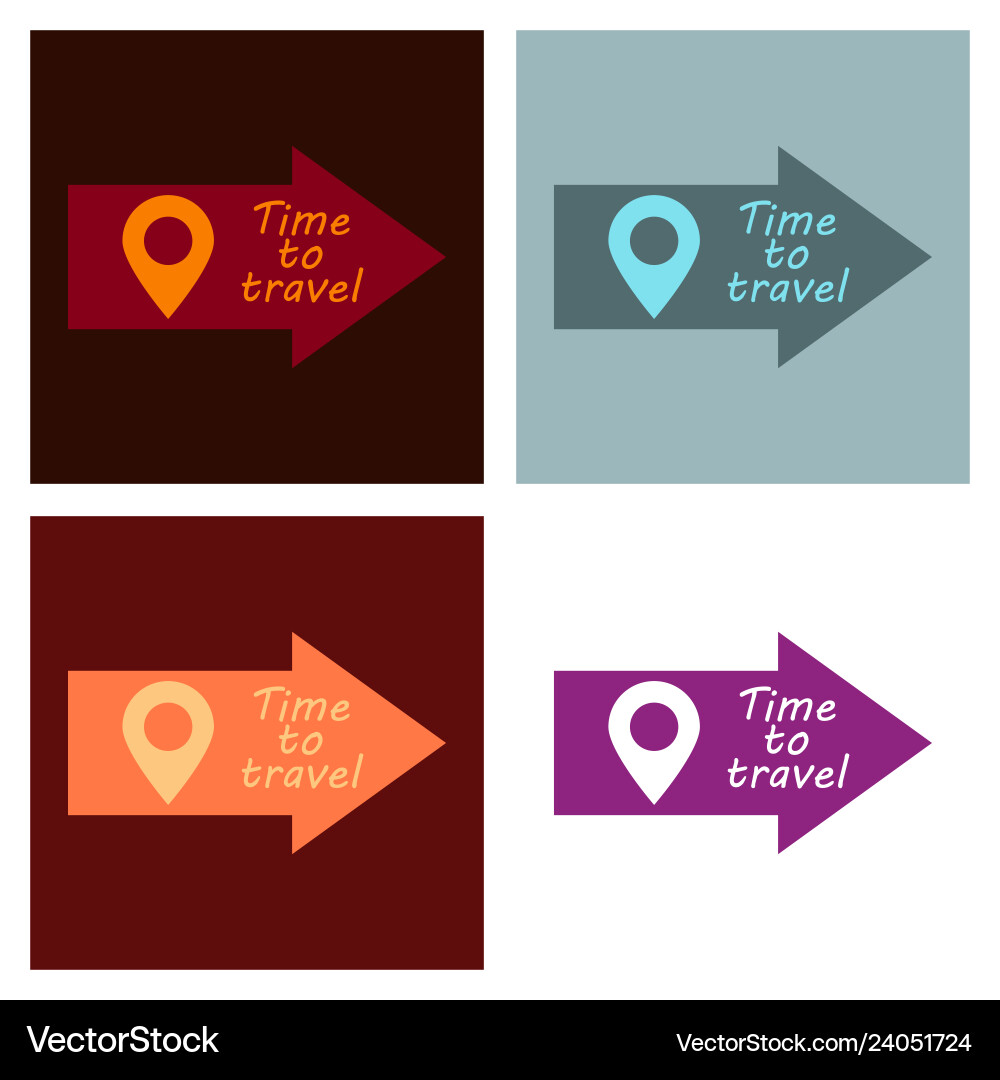 Arrow location icon pin sign navigation map gps Vector Image