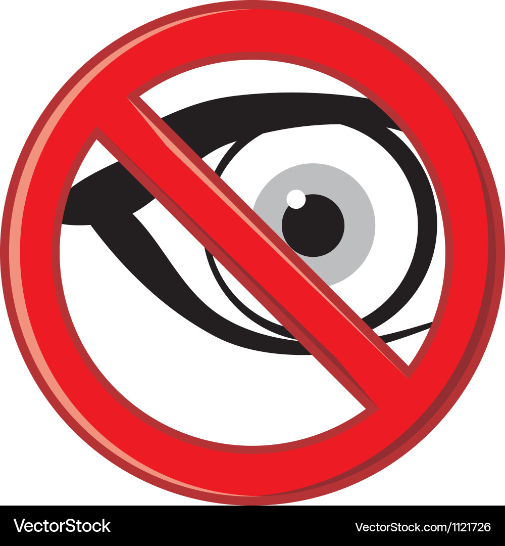 No Peeking Royalty Free Vector Image - VectorStock