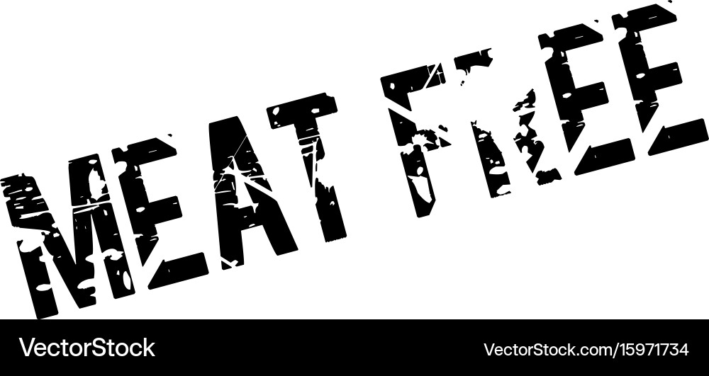 Meat free rubber stamp Royalty Free Vector Image