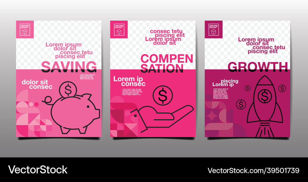 Annual report future business template layout Vector Image