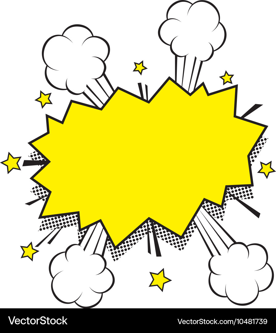 Blank Comic Sound Effect Bubble Royalty Free Vector Image