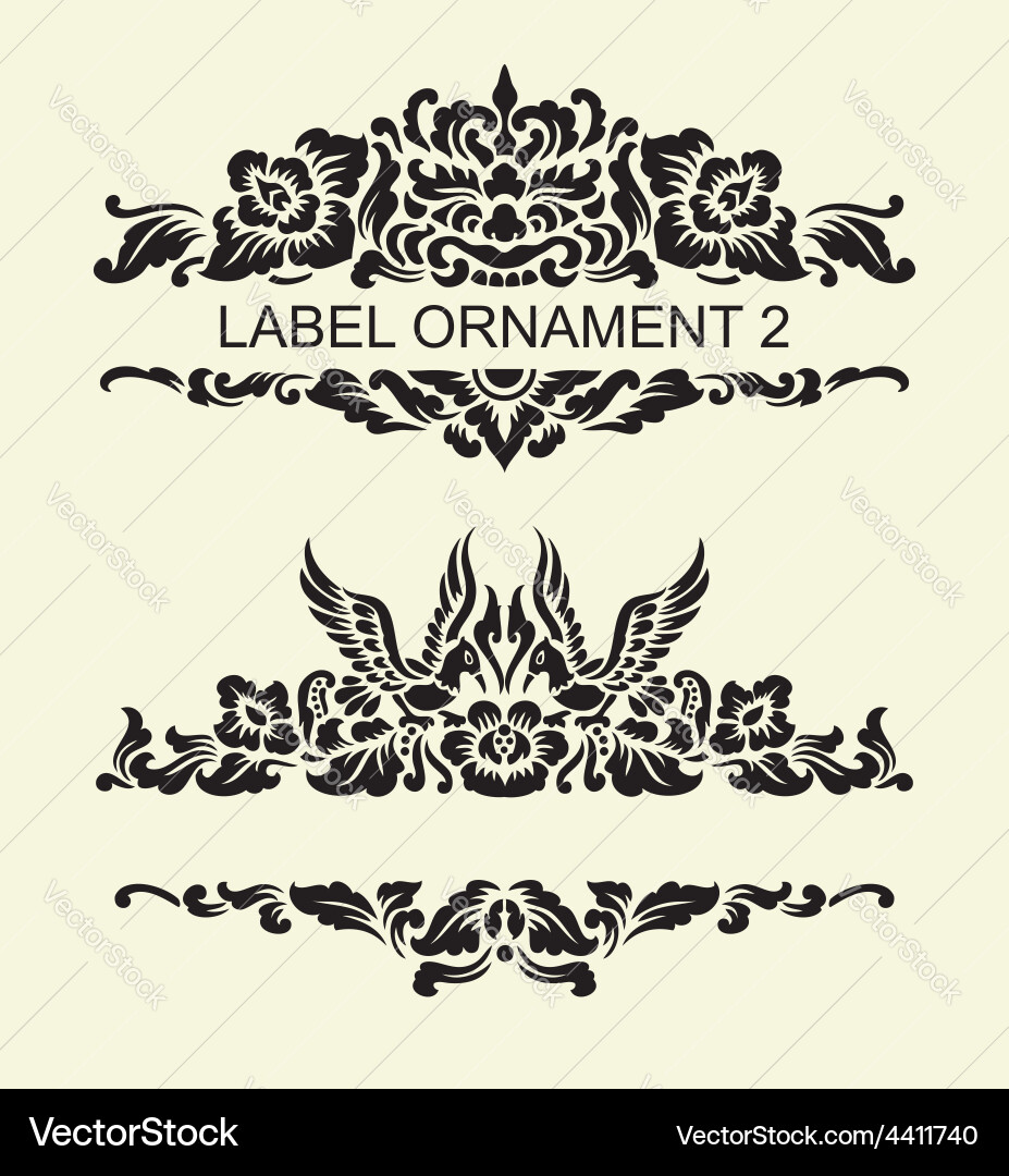 Label ornament 2 Royalty Free Vector Image - VectorStock
