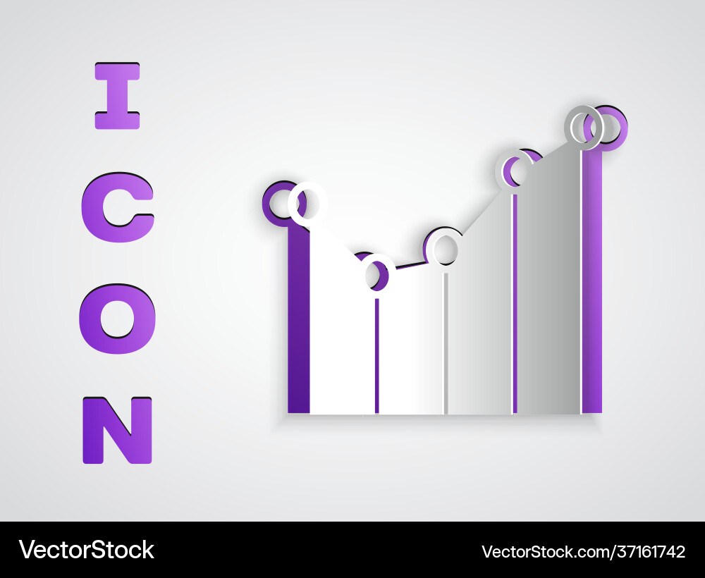 Paper cut graph schedule chart diagram Royalty Free Vector