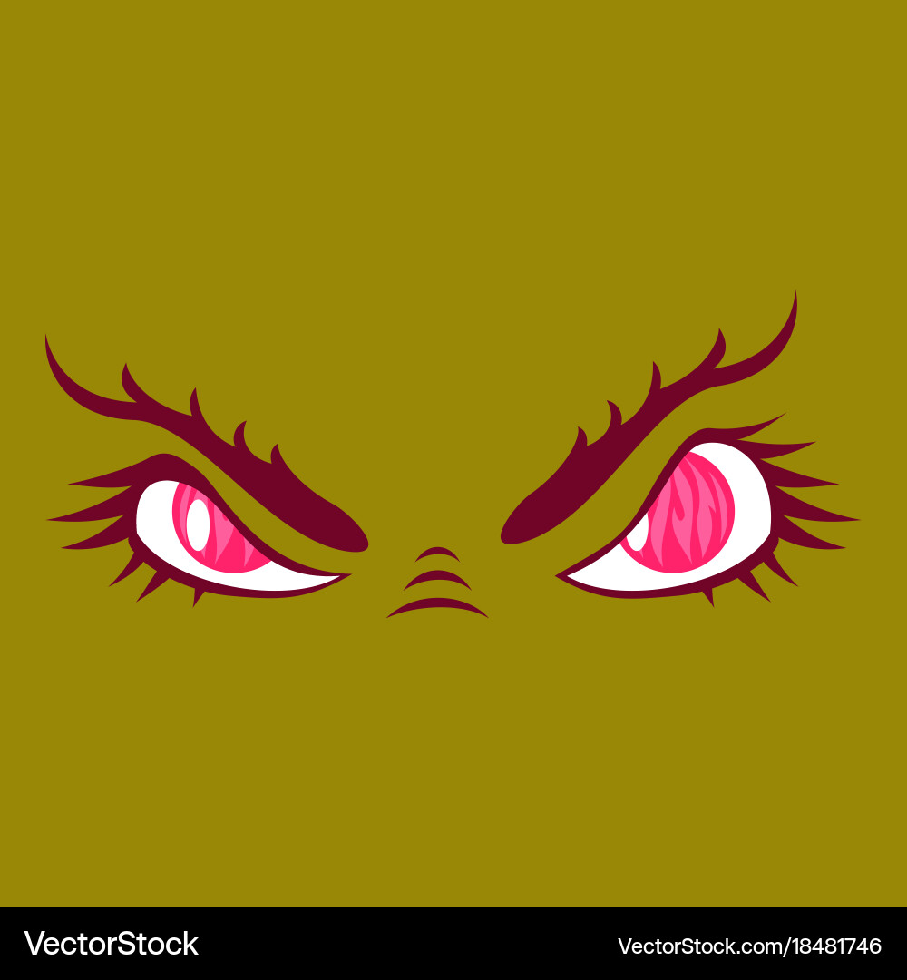 emotional stare evil devil faces smiles set - Stock Image - Everypixel