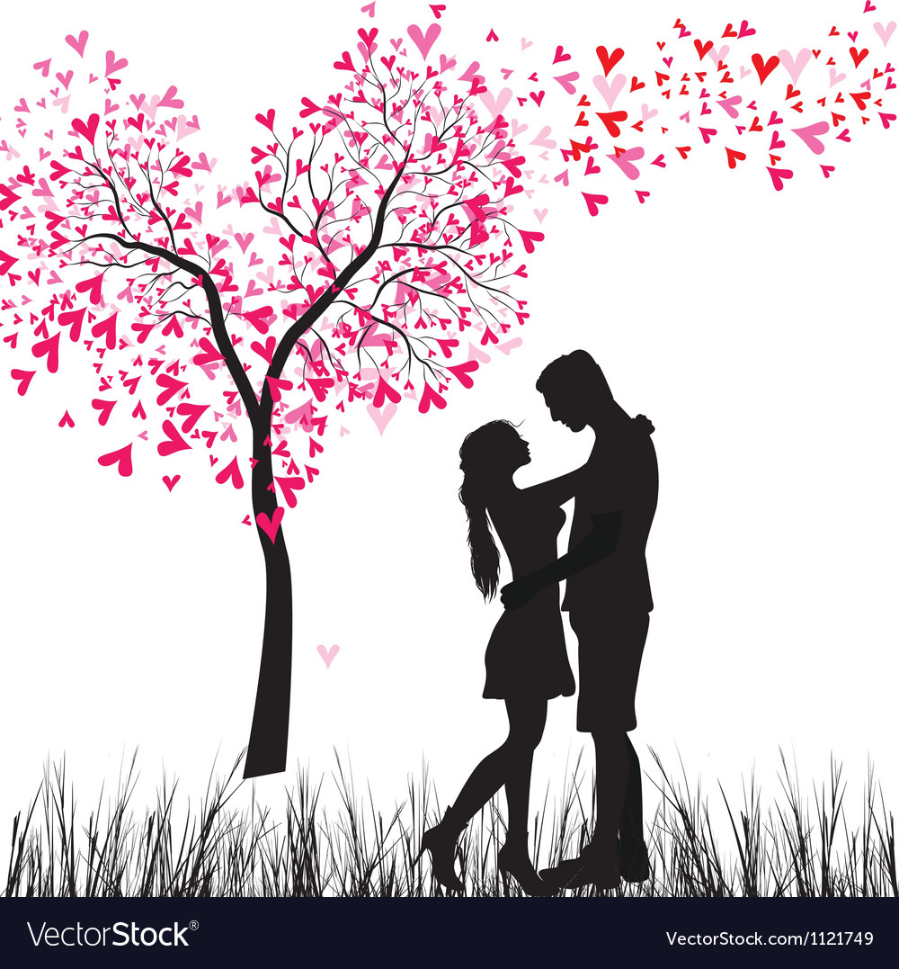Couple tree Royalty Free Vector Image - VectorStock