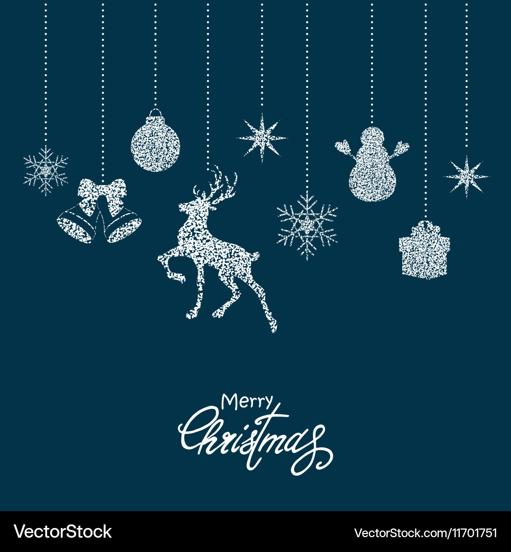 Blue christmas background Royalty Free Vector Image