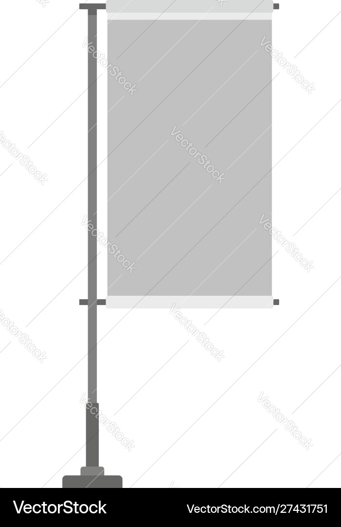 Media banner icon flat style Royalty Free Vector Image