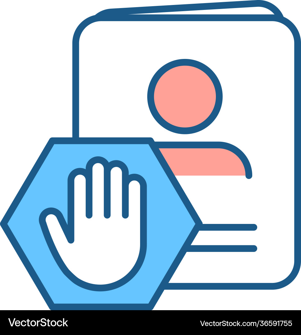Citizenship service rgb color icon Royalty Free Vector Image