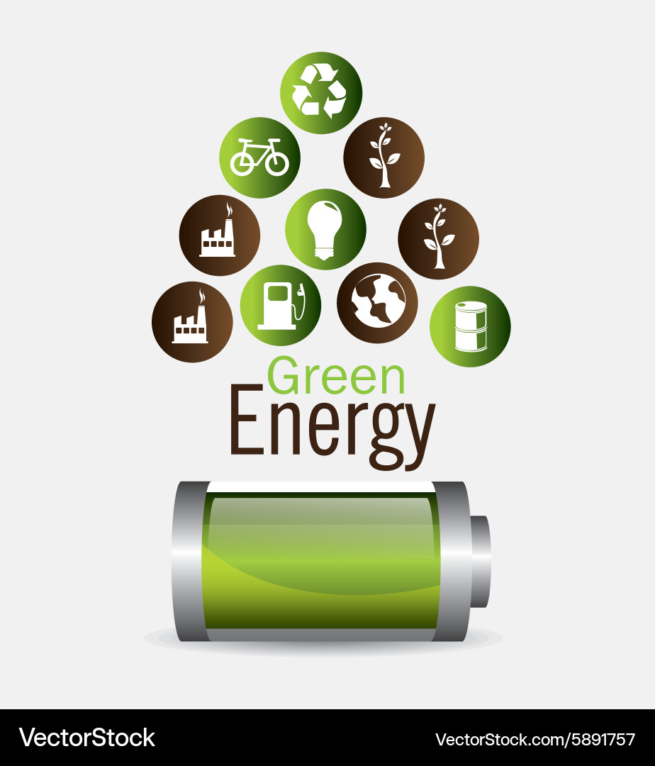 Green energy design Royalty Free Vector Image - VectorStock