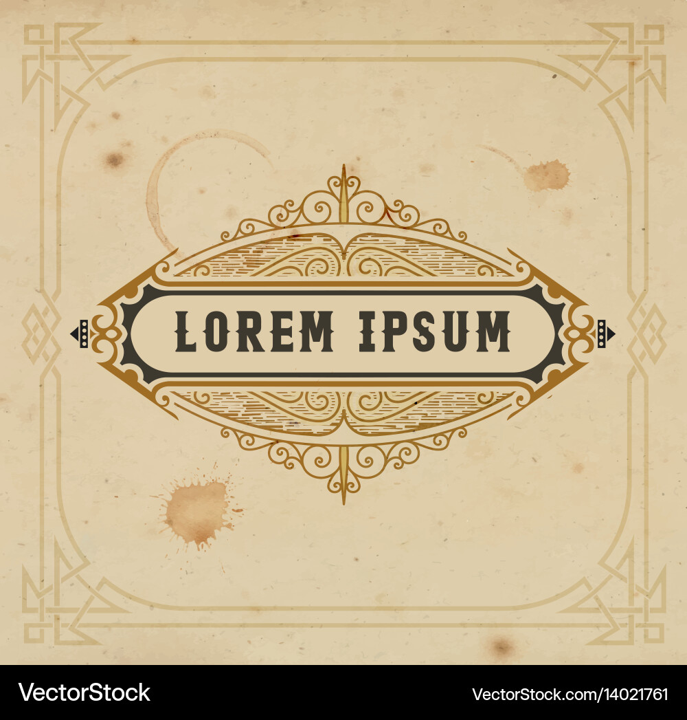 Art deco frame and label design resource Vector Image