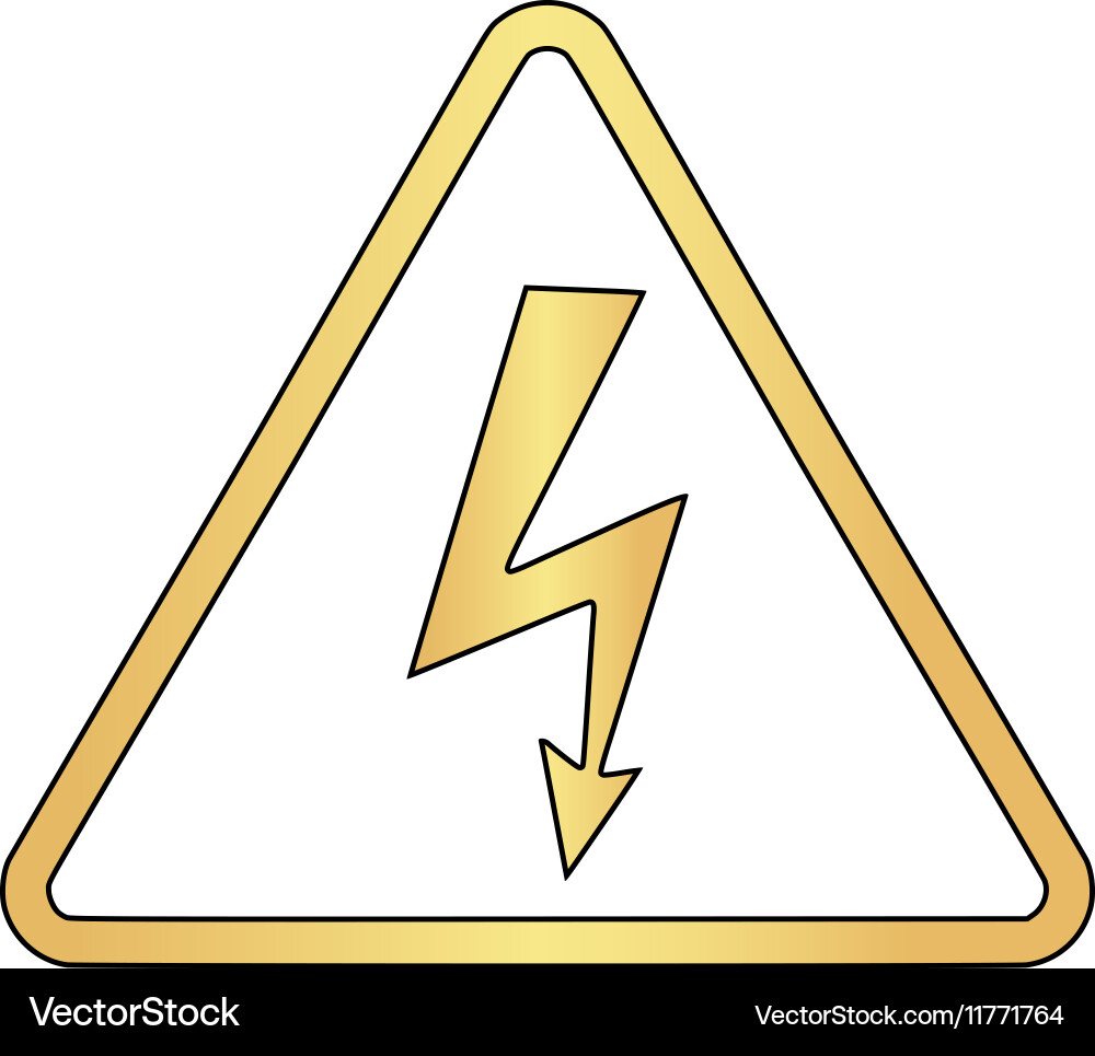 High voltage computer symbol Royalty Free Vector Image