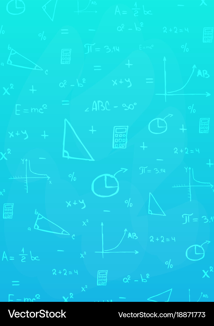 Mathematics subject back to school background Vector Image