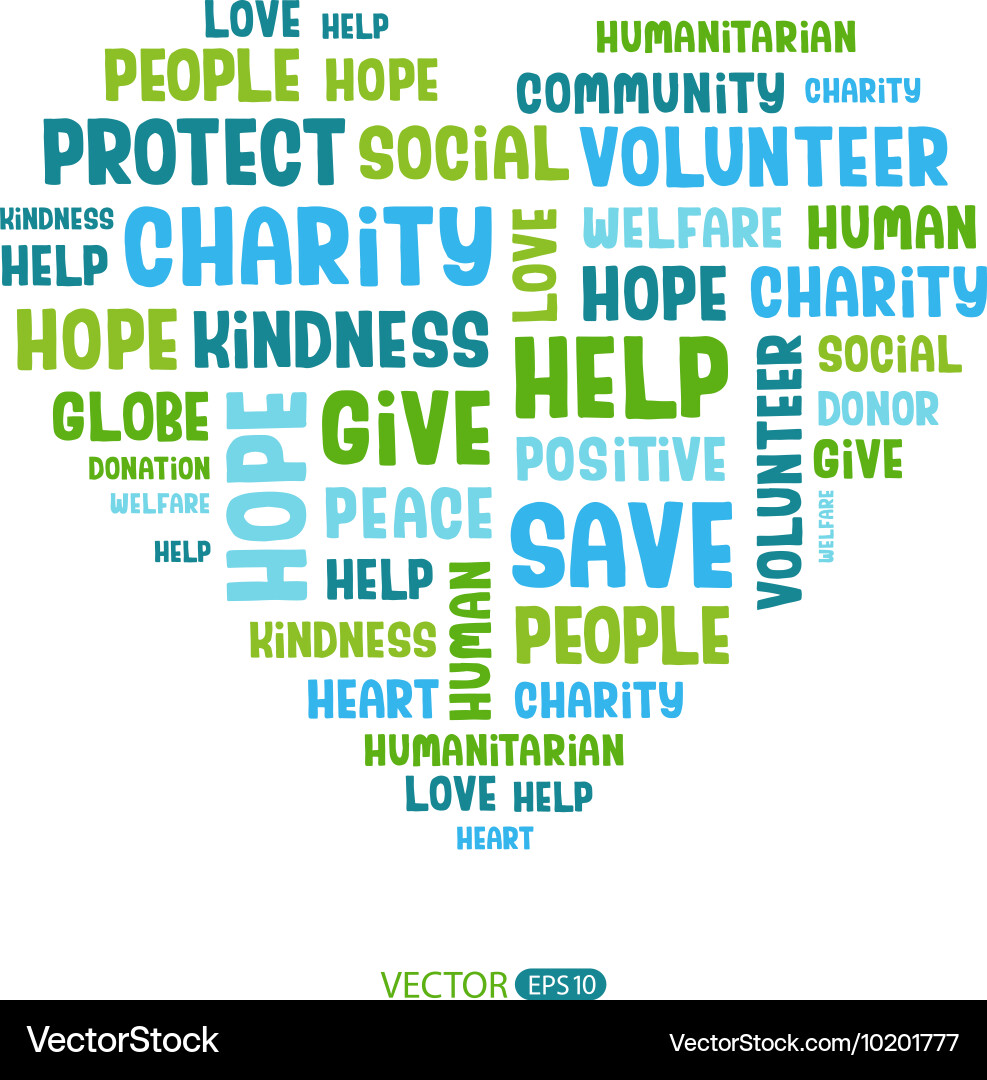 Charity concept Royalty Free Vector Image - VectorStock