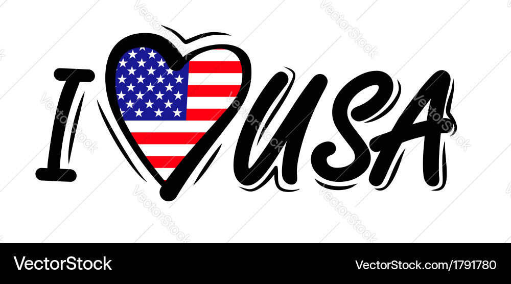 I Love USA Royalty Free Vector Image - VectorStock