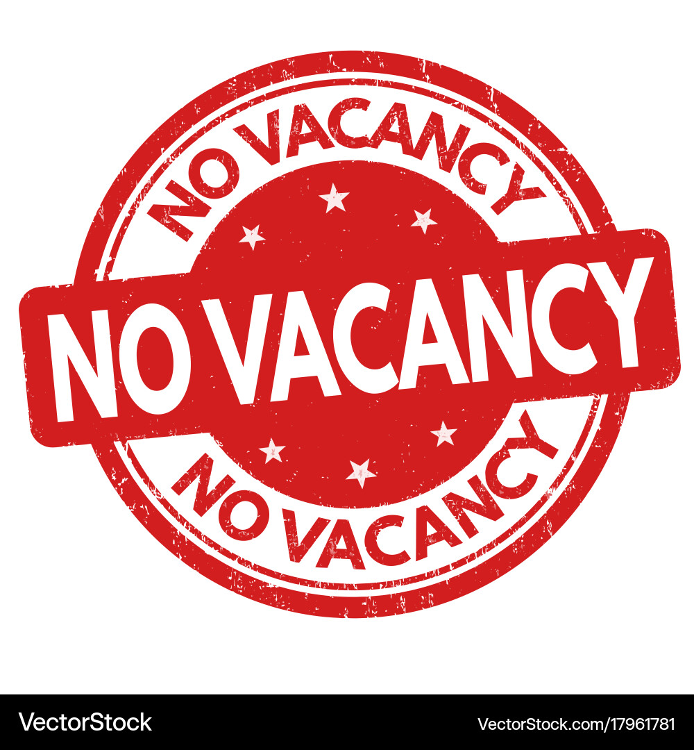 No vacancy sign or stamp Royalty Free Vector Image