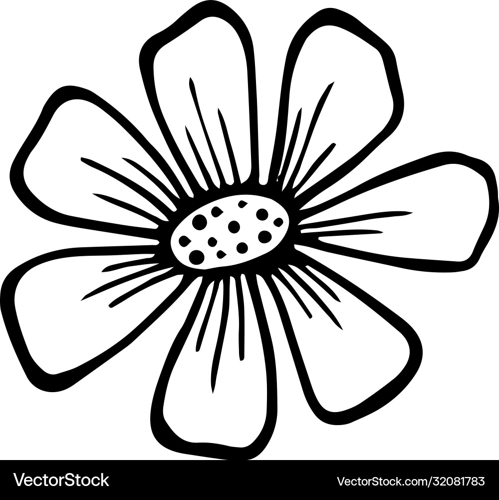 Wedding cute flower icon hand drawn style Vector Image