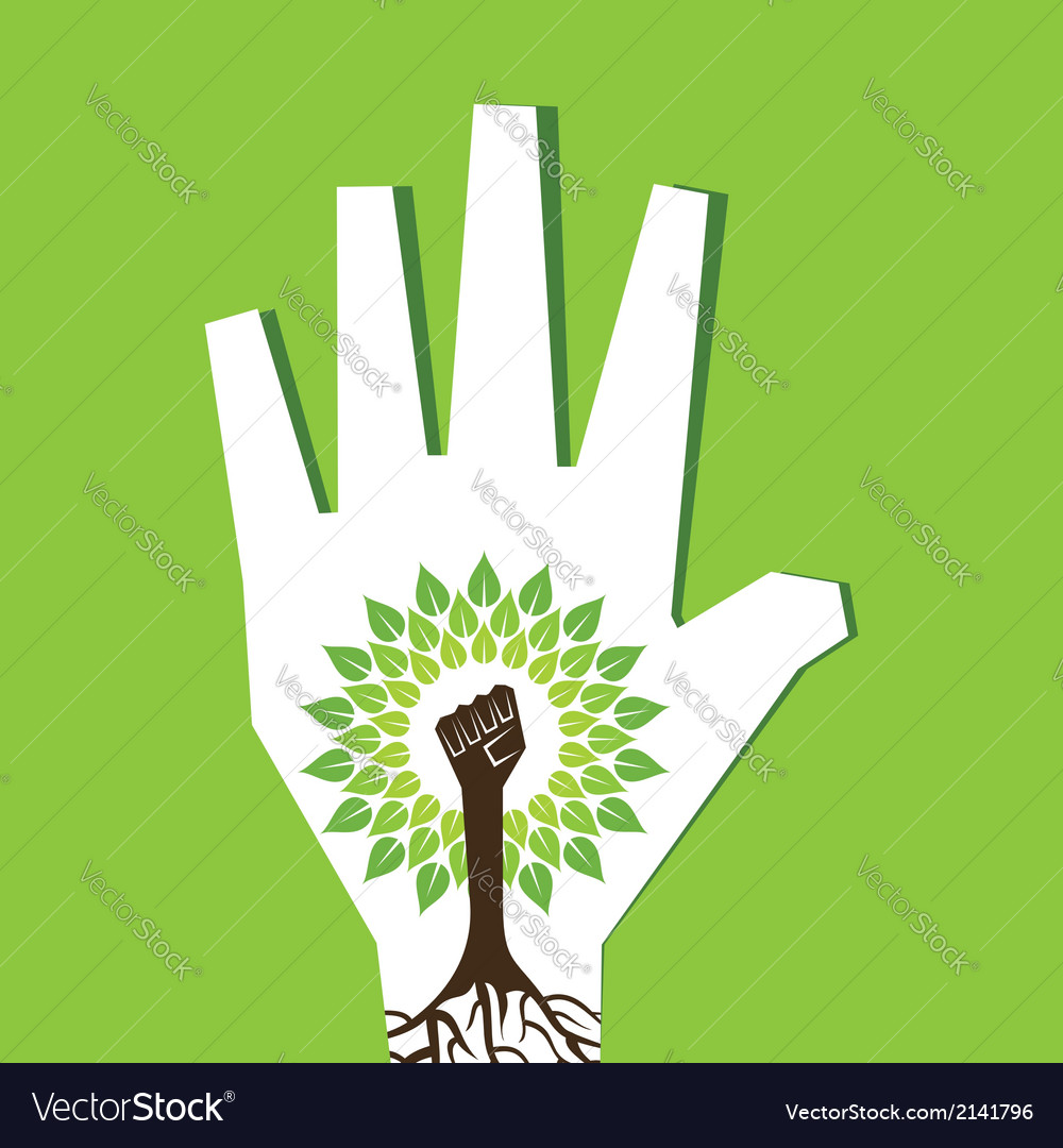 Unity hand make tree inside the tree Royalty Free Vector Unity hand make tree inside the tree Royalty Free Vector